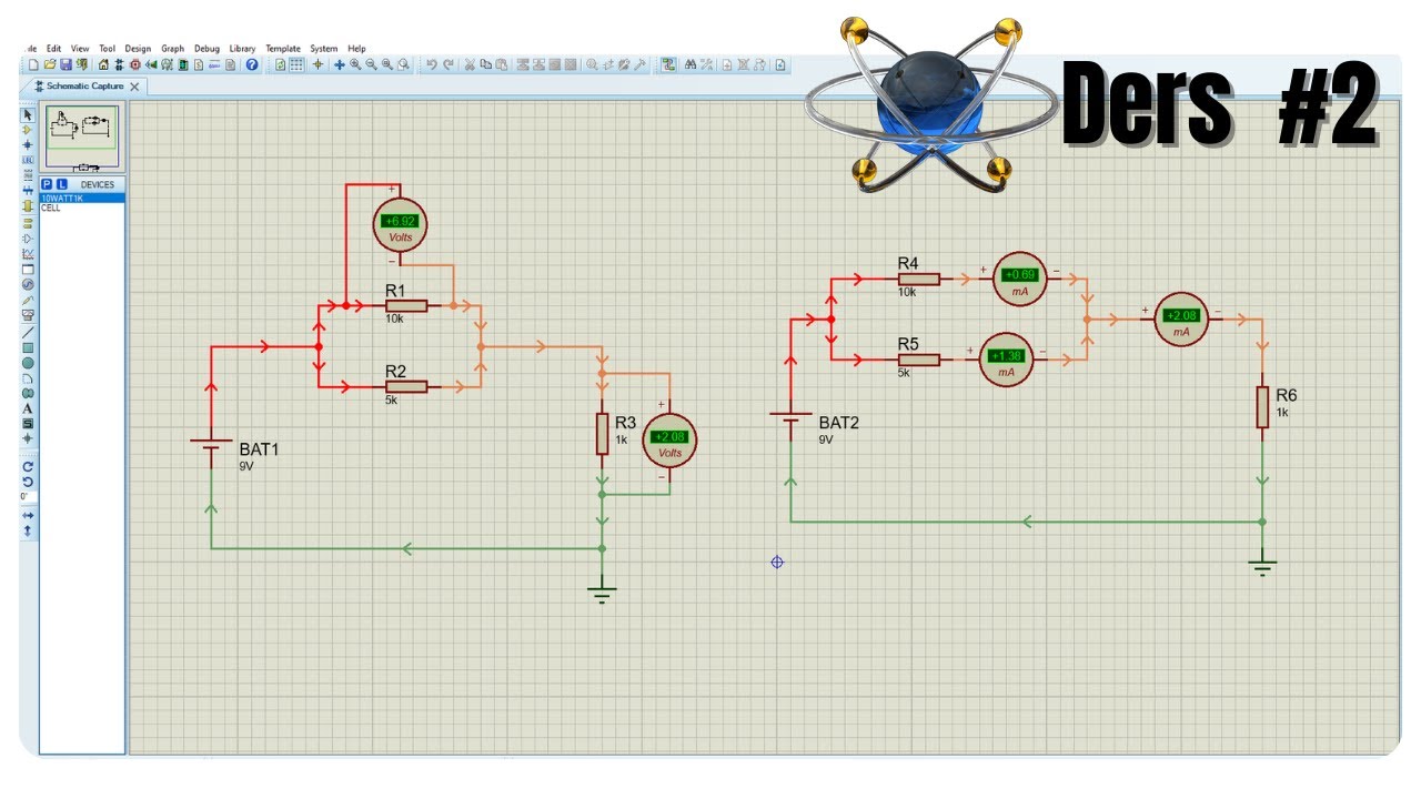 Proteus Voltmetre , Ampermetre ve Wattmetre ile Ölçüm Yapma! #2 - YouTube