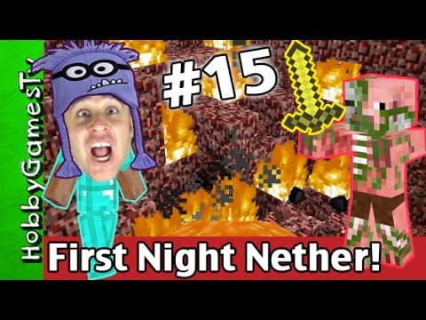 Minecraft NETHER Fortress EXPLOSION First Night! Slime+Pigmen Attack ...