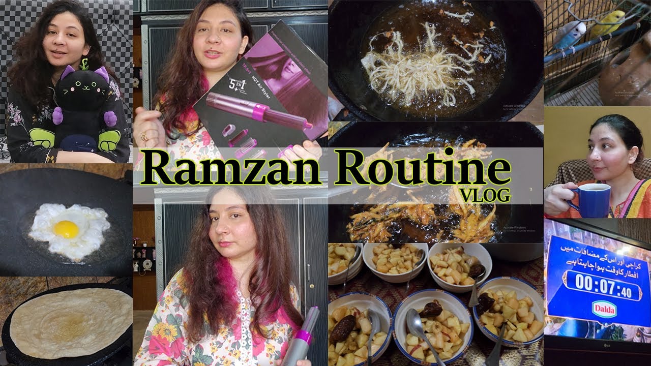 Ramzan routine vlog | 5 in 1 Hairstyling tool Unboxing | From Saher to ...