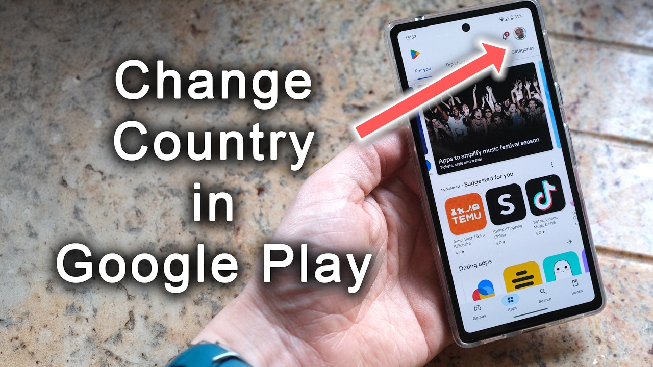 How to Change Google Play Store Country - Easy Method - YouTube
