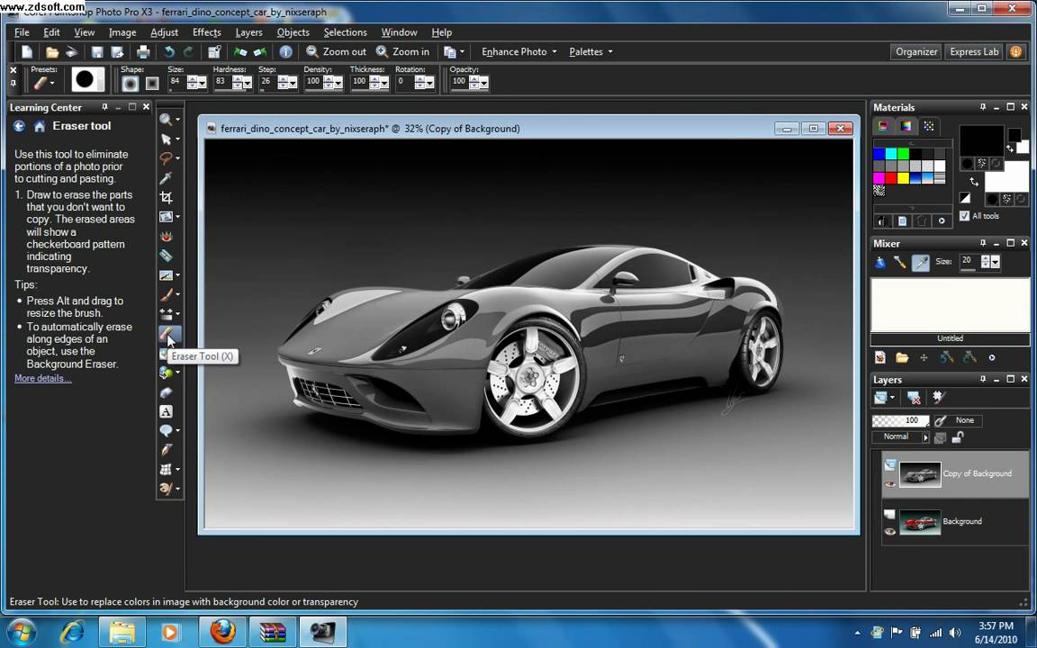 Corel Tutorials - color object in front with everything else in black ...