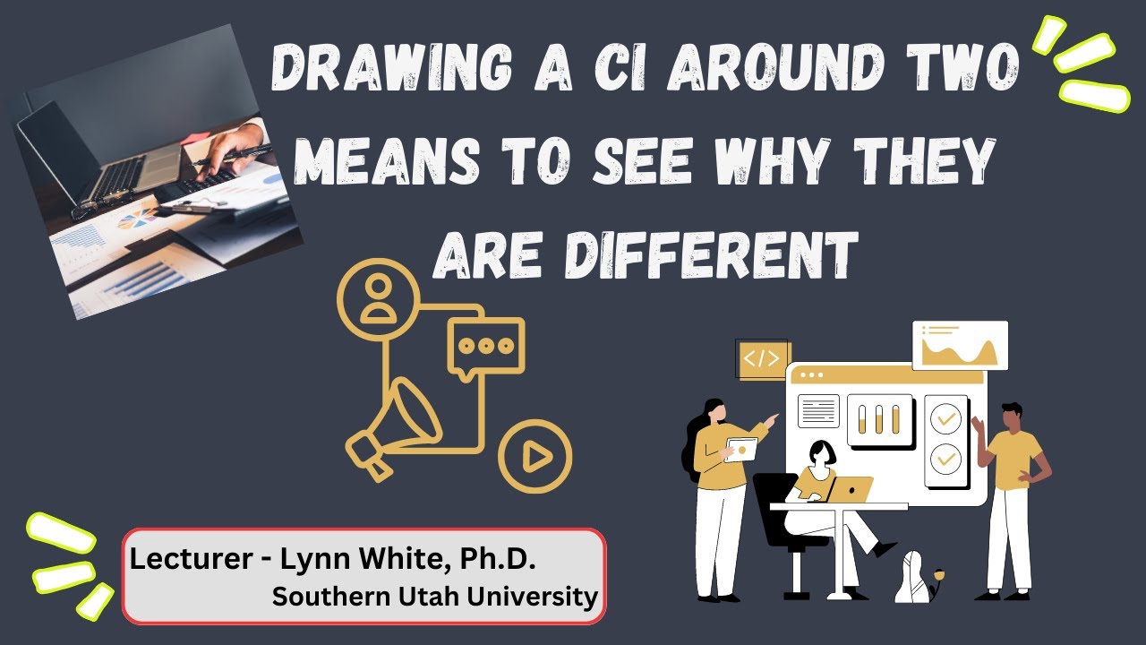 12. Drawing a CI around two means to see why they are different - YouTube