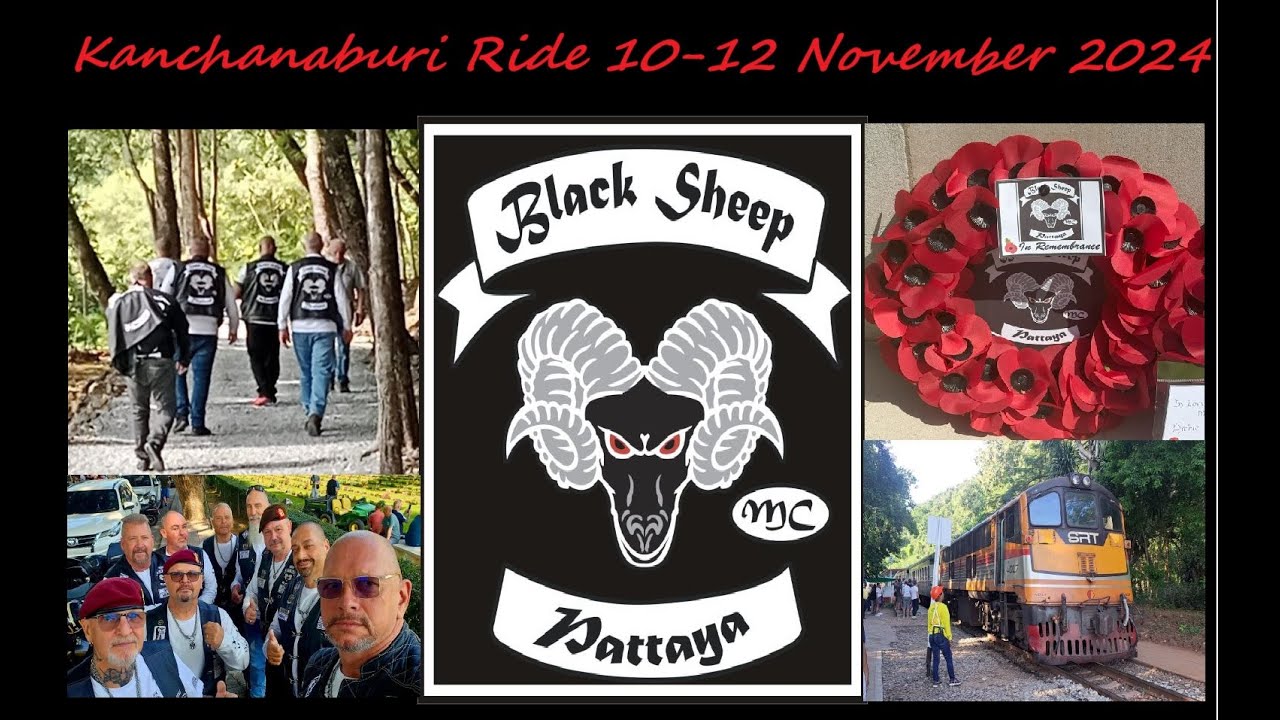 Annual Black Sheep Motorcycle Club Ride to Kanchanaburi for Remembrance ...