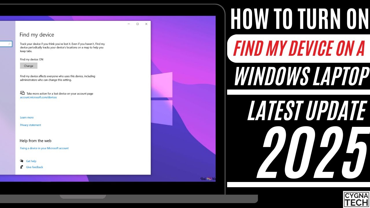 🔍 How To Turn On Find My Device In Windows 10 Laptop (2025 Update ...