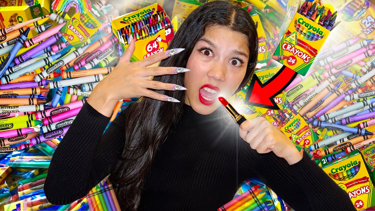DIY: Lipstick Out Of CRAYONS *HACKS* - YouTube