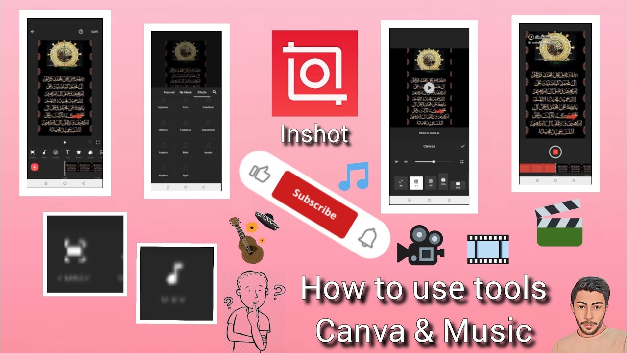 How to use Canva and Music tools for inshot video editor app beginner's ...