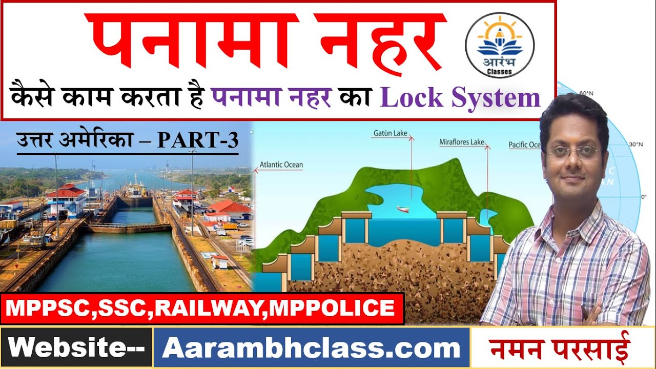 पनामा नहर(Panama Canal)| LOCK SYSTEM | IMP FACTC | AARAMBH CLASSES ...