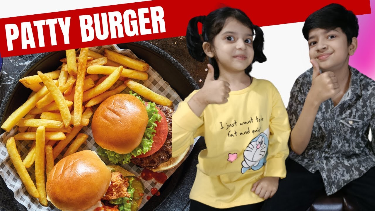 Homemade chicken burger patty | Manahil and manan show | Funny videos ...