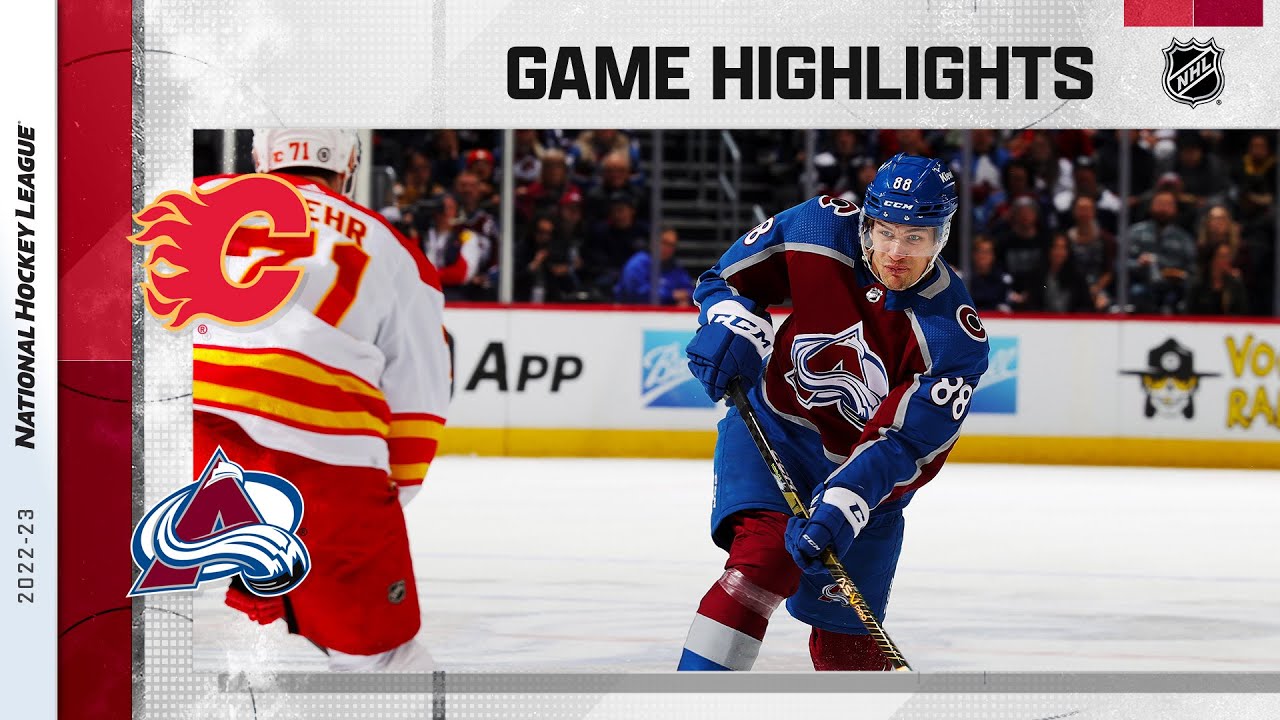 Flames @ Avalanche 2/25 | NHL Highlights 2023 - YouTube