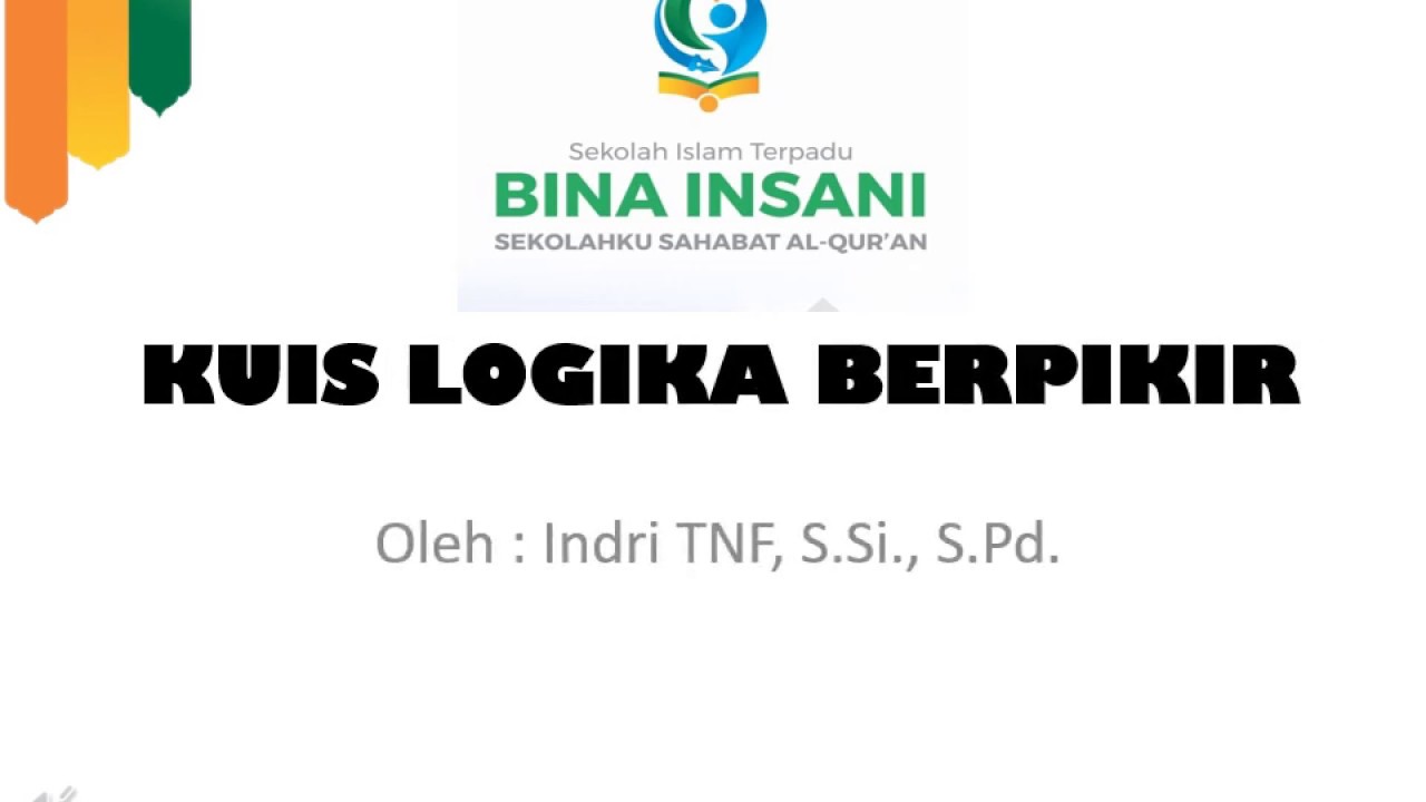 Kuis Logika Berpikir Part 1 - YouTube