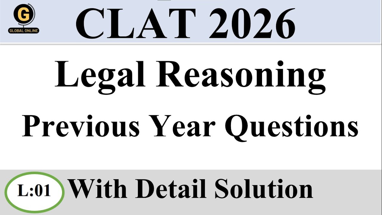CLAT 2026 Important MCQs | Legal Reasoning PYQ - YouTube