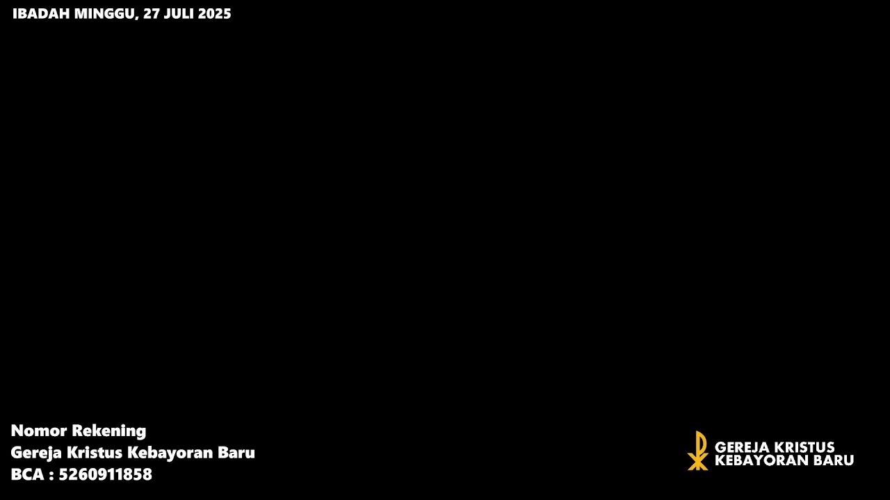 Ibadah Minggu 27 Juli 2025 - YouTube