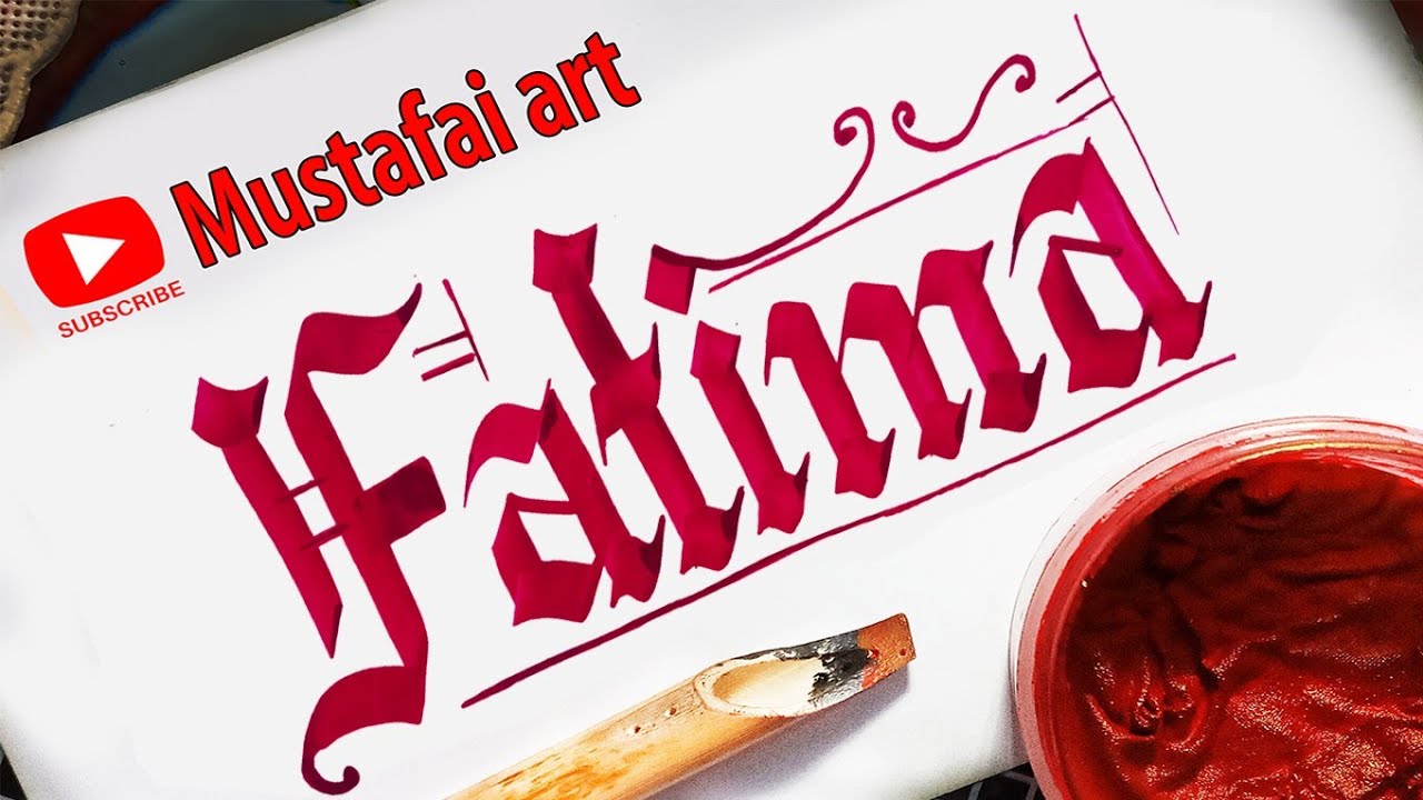 Fatima name Calligraphy | WhatsApp status | How to improve English ...