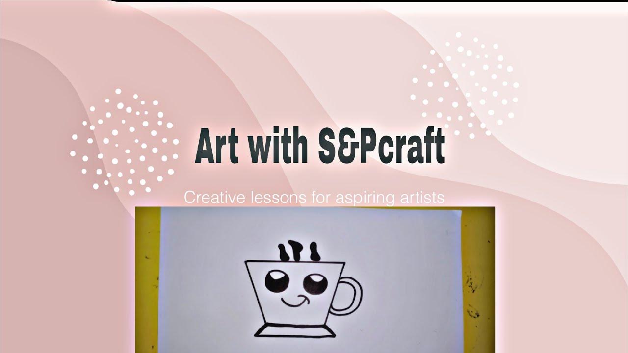 How to make cup of tea with teacup ||step by step easy drawing ...