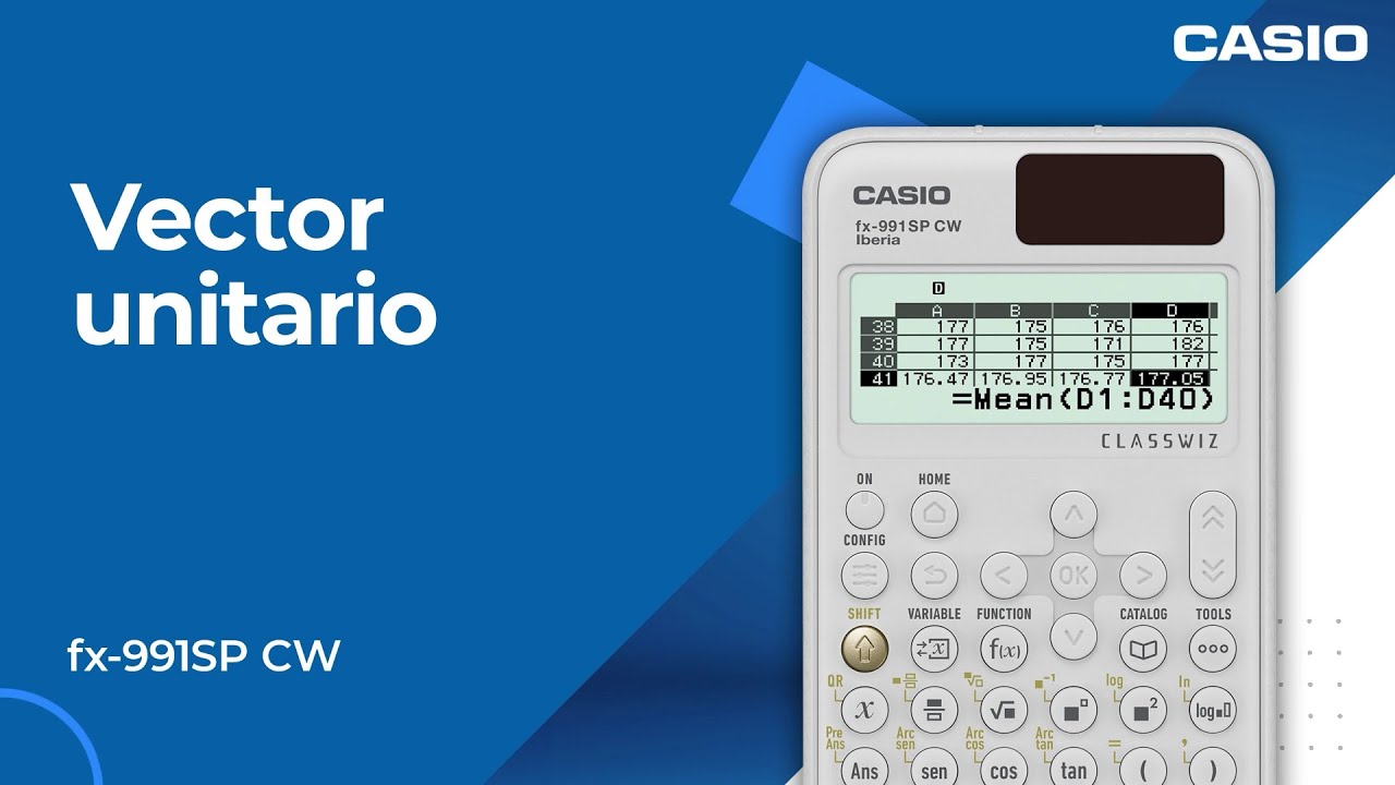 Casio ClassWiz - Cómo calcular el vector unitario - YouTube