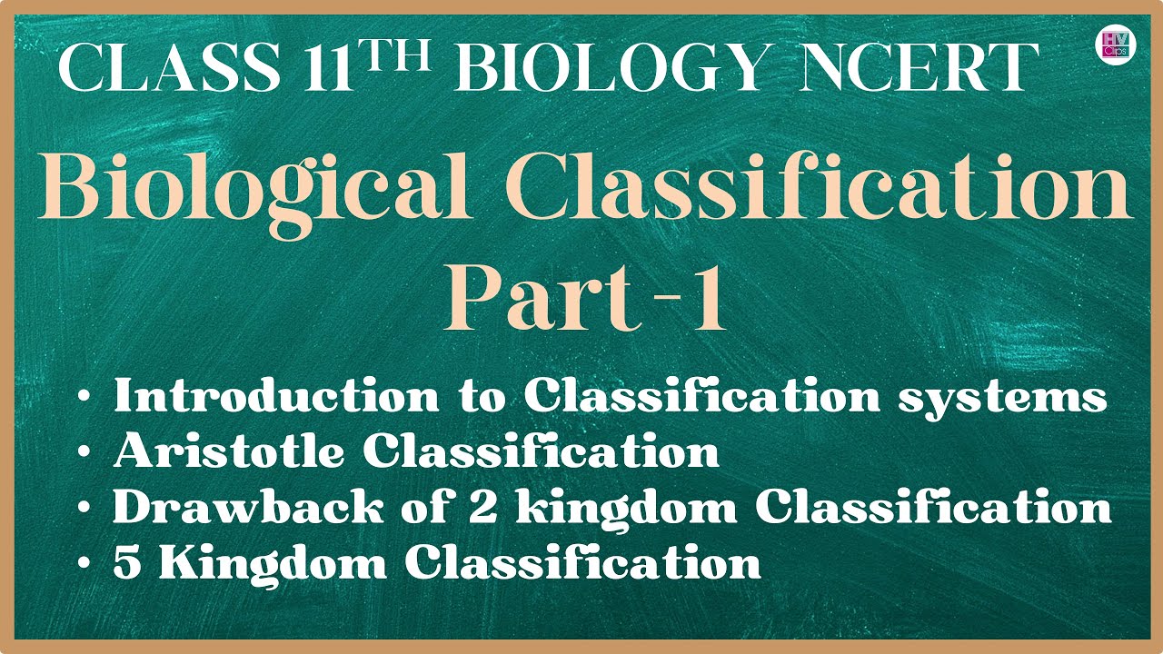 Introduction to Biological Classification- Part-1- CALSS XI- BIOLOGY ...