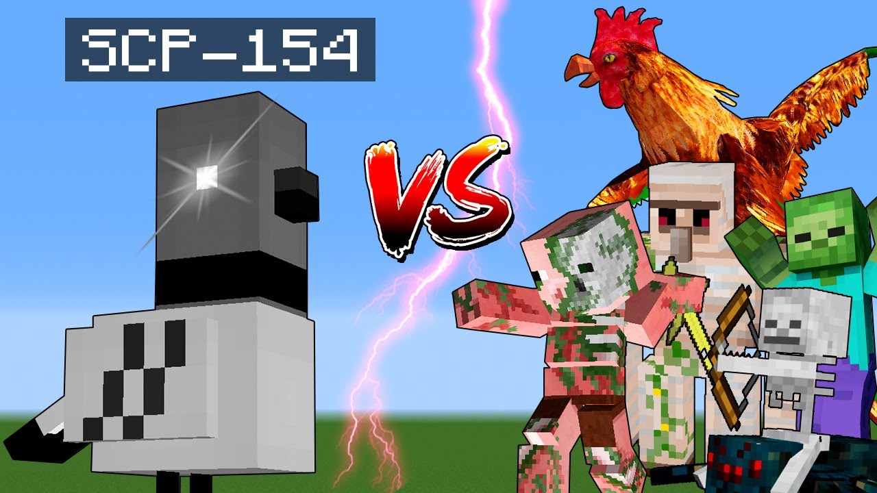 SCP-154 Pigeon (Flock of Doves) vs Every Minecraft Mobs x100 ...