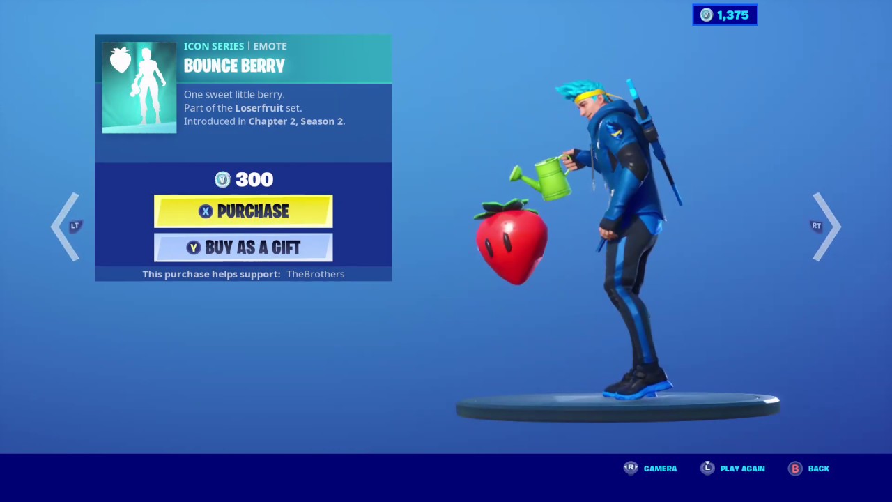 *NEW* BOUNCE BERRY EMOTE IN FORTNITE! (LOSERFRUIT EMOTE) - YouTube