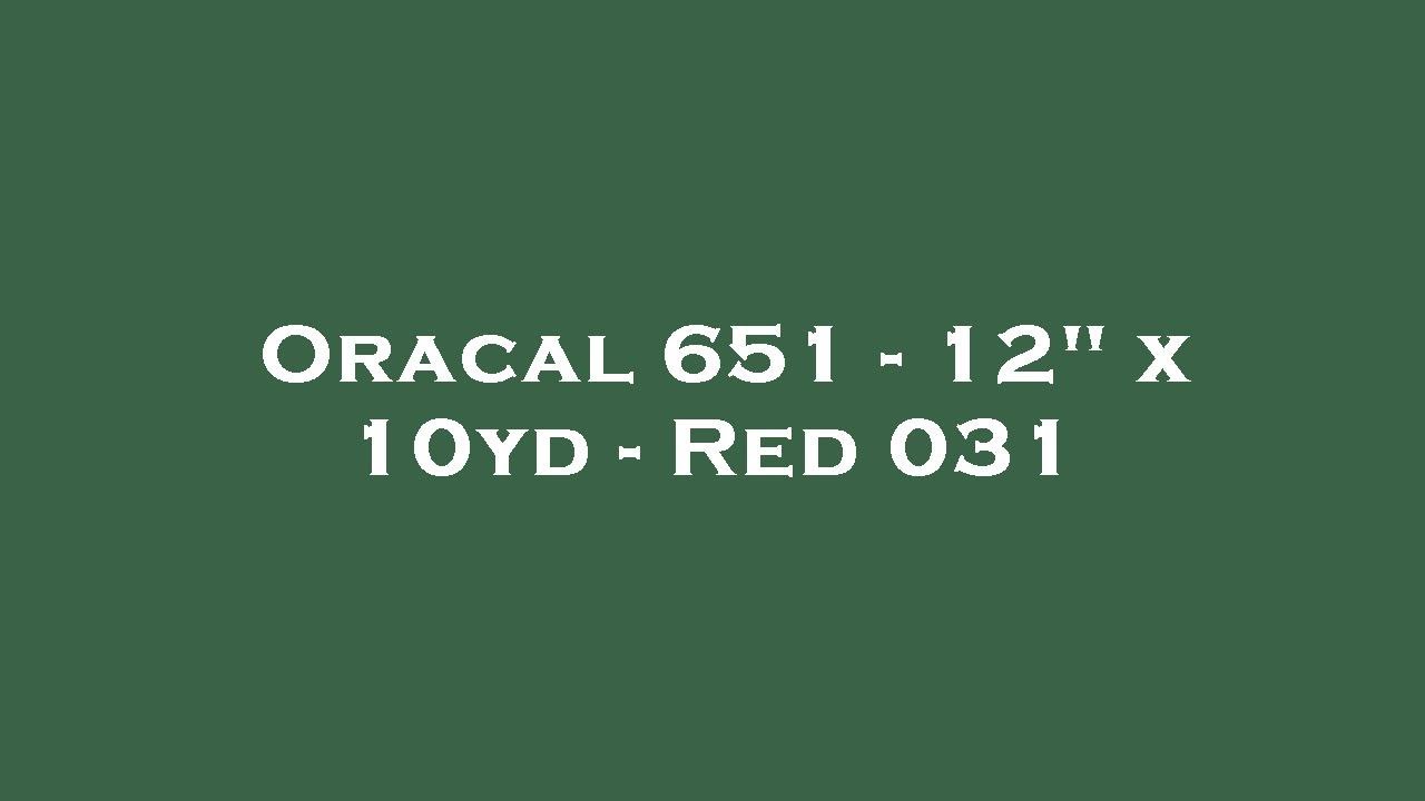 Oracal 651 - 12" x 10yd - Red 031 Amazon Review - YouTube