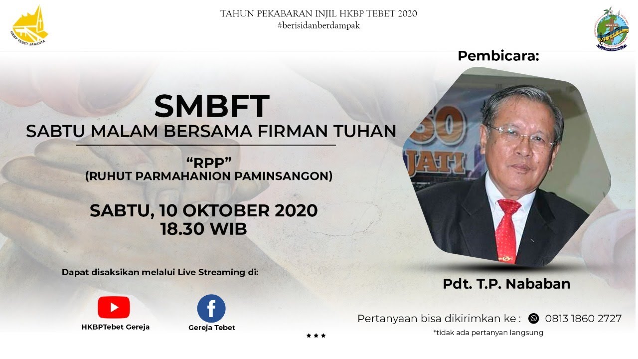 Sabtu Malam Bersama Firman Tuhan - Eps. 25 bersama Pdt. T.P. Nababan ...