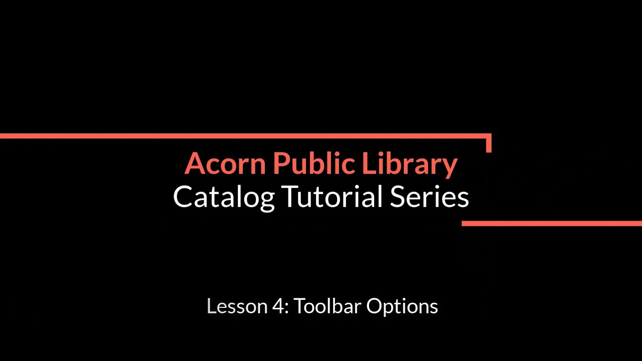 Lesson 4: Toolbar Options - YouTube