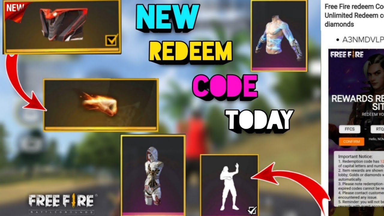 New Redeem Code Today Of Free Fire 2021 || 3000 Diamonds Free Emotes ...