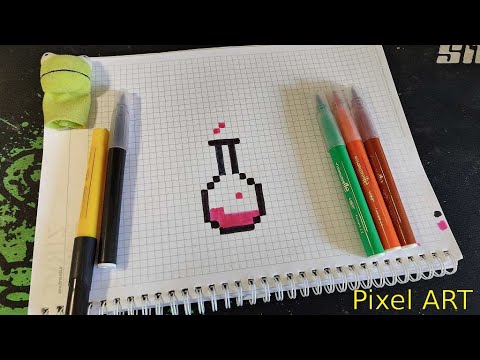 Cute Test Tube (Pixel ART) - How to Draw? - YouTube