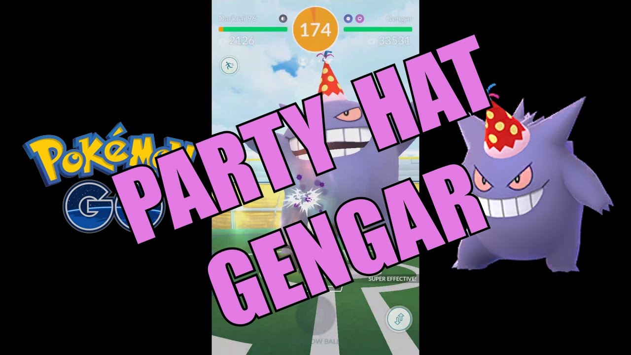 PARTY HAT GENGAR - POKEMON GO - 4 STAR RAID - YouTube