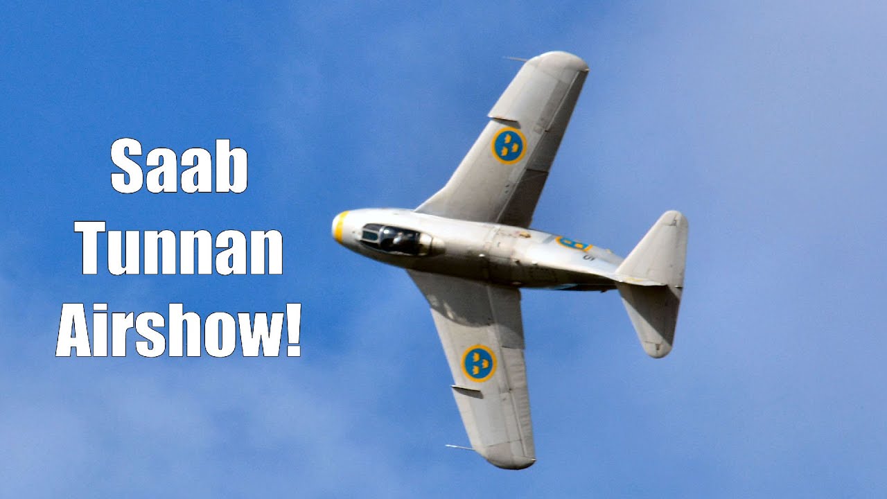 Saab J29 Tunnan - The Flying Barrel - Full Airshow - Cold War Jet ...