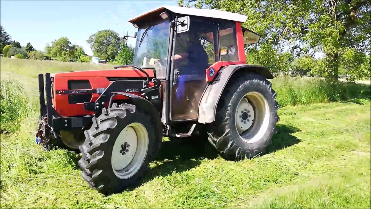 Heu mähen mit dem Same Aster 70 - Trattore Same Aster 70 in azione - YouTube