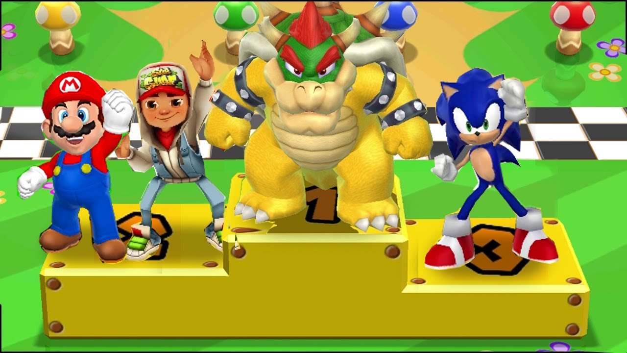 Mario Party 9 MiniGames Bowser Vs Mario Vs Jake Vs Sonic (Master ...