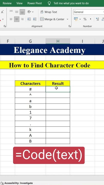 How to Find Character Code😱 #excel #msexcel #shortsvideo #shorts # ...