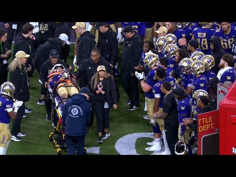 Washington Freshman WR Raiden Vines-Bright Carted Off in Ambulance ...