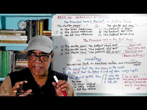 Sequence of Tenses, Use of Tenses with Principal Clauses in the Past Tense.