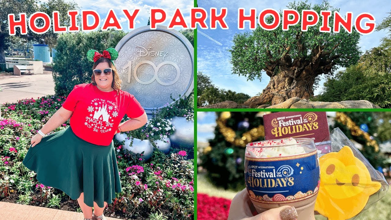 HOLIDAY PARK HOPPING at Disney World | Disney Vlogs Vlogmas - YouTube