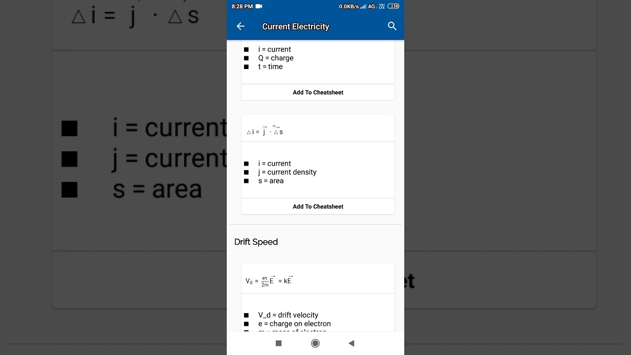 Electric current formulas of class 12🇮🇳🇮🇳🇮🇳🇮🇳 - YouTube