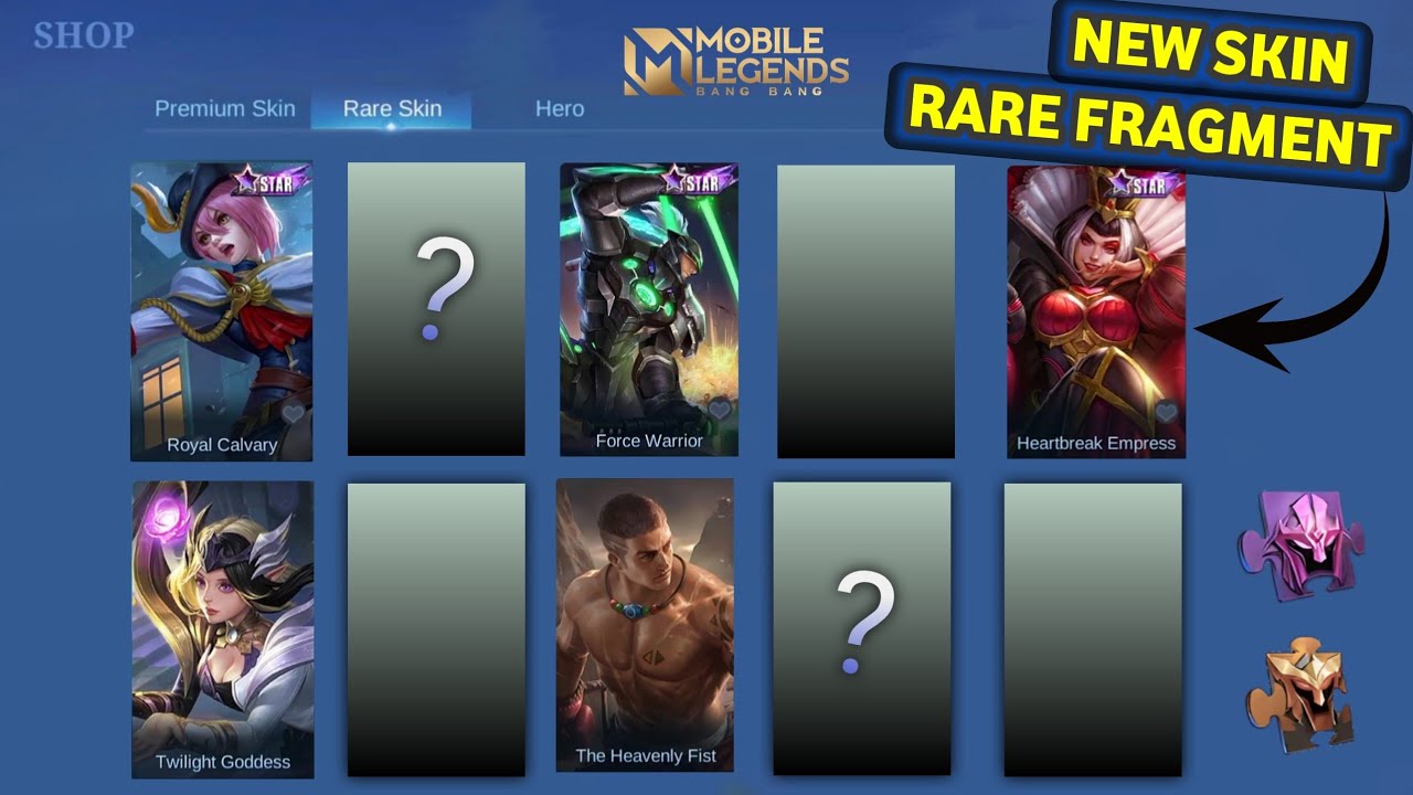 UPDATE SKIN RARE FRAGMENT SHOP, NEW PATCH UPCOMING STARLIGHT MEI JUNI ...