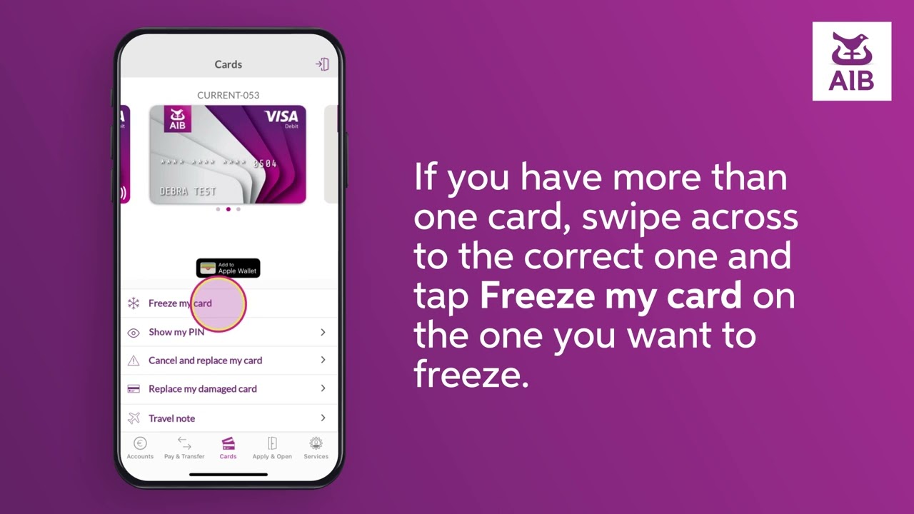 How to freeze your card - YouTube
