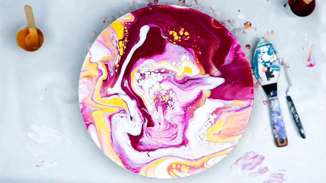 (692) Simple Swipe and Tilt Technique with Acrylic Paint | Fluid Art ...