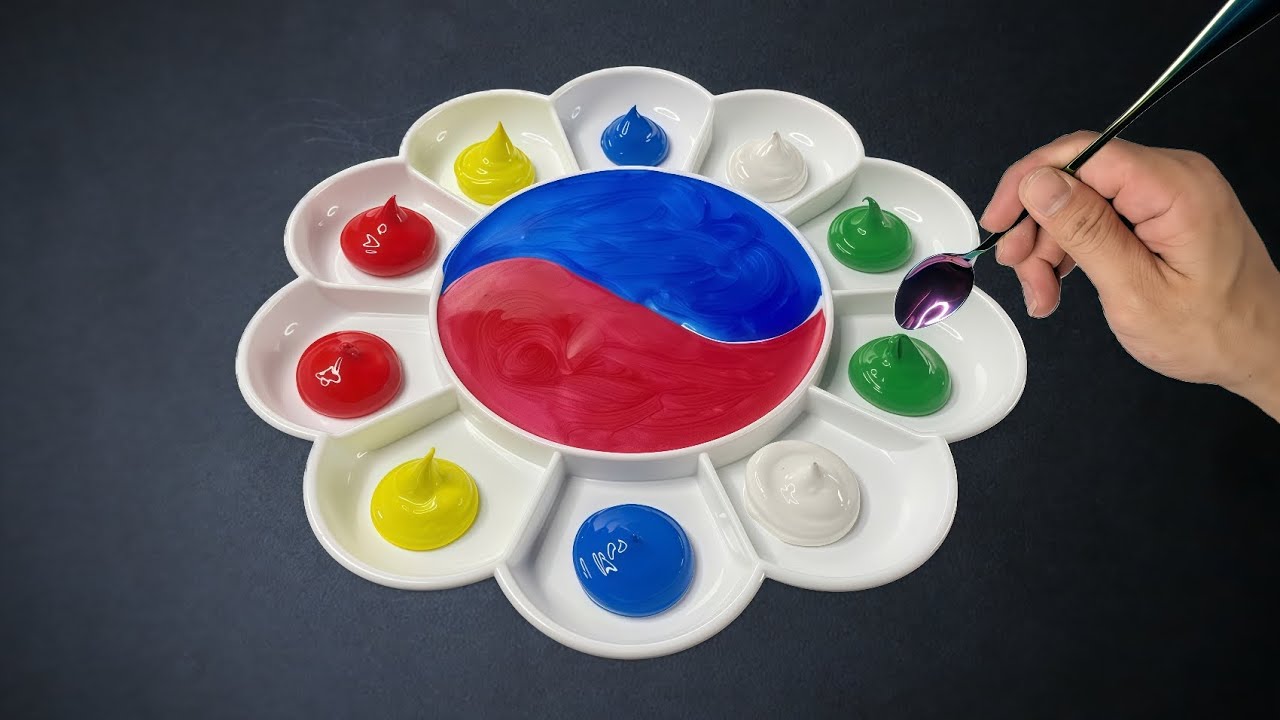 Metallic Red VS Metallic Blue | Making 10 Colors With Only 5 Primary ...