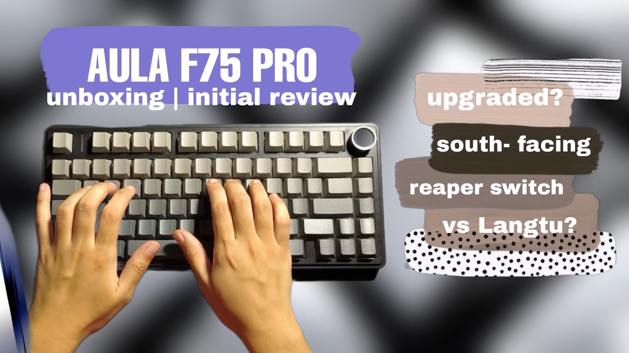 AULA F75 PRO UNBOXING AND TYPING TEST - YouTube