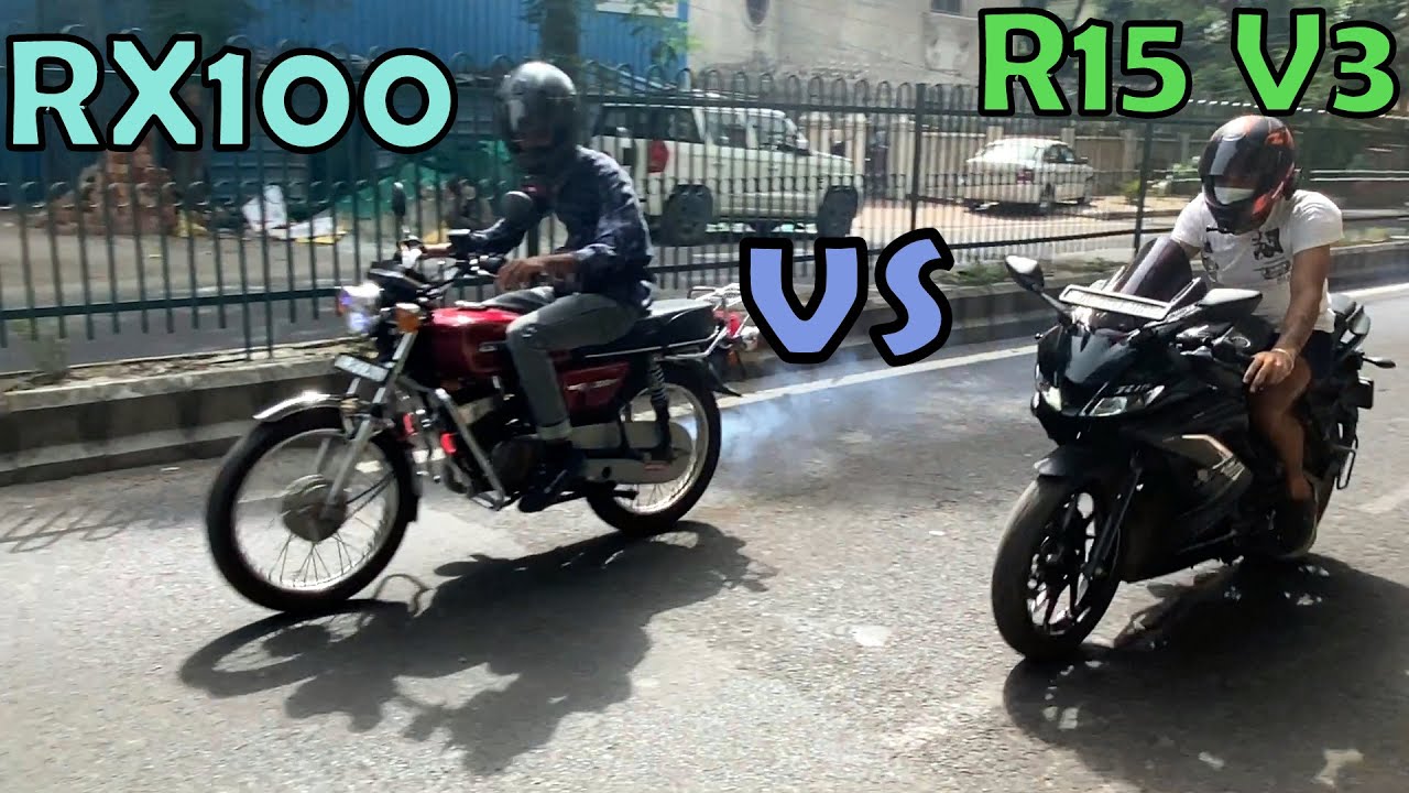 RX100 vs R15 V3 Drag Race | BIKERSUKHI - YouTube