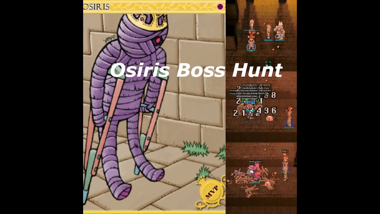 Ragnarok Valkyrie Osiris card Boss hunting - YouTube