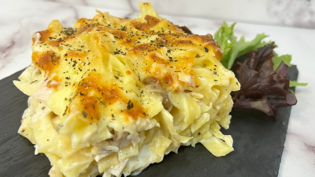 نوي فيتوتشيني مع صوص البشاميل والدجاج بطعم رهيب ! / Chicken Nouille ...