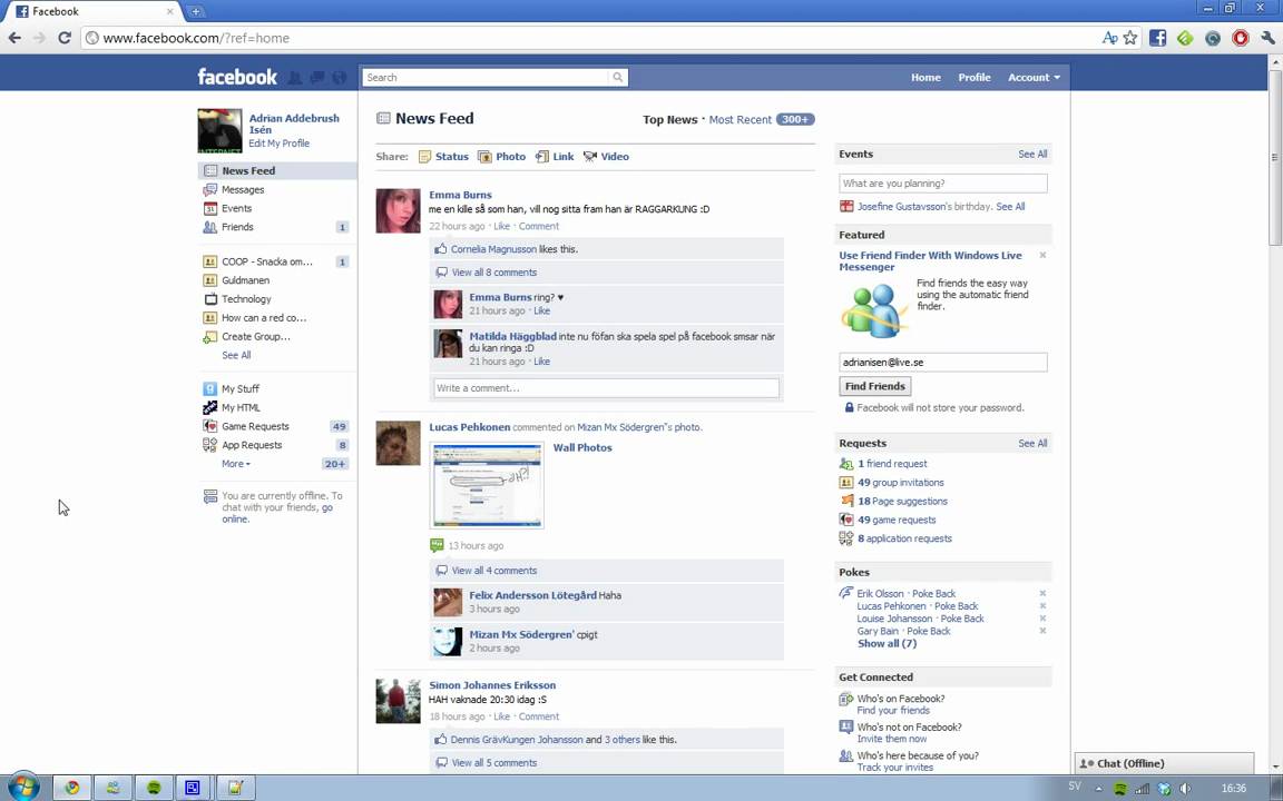 Facebook - Keyboard Shortcuts For Quick Access To Home, Profile ...