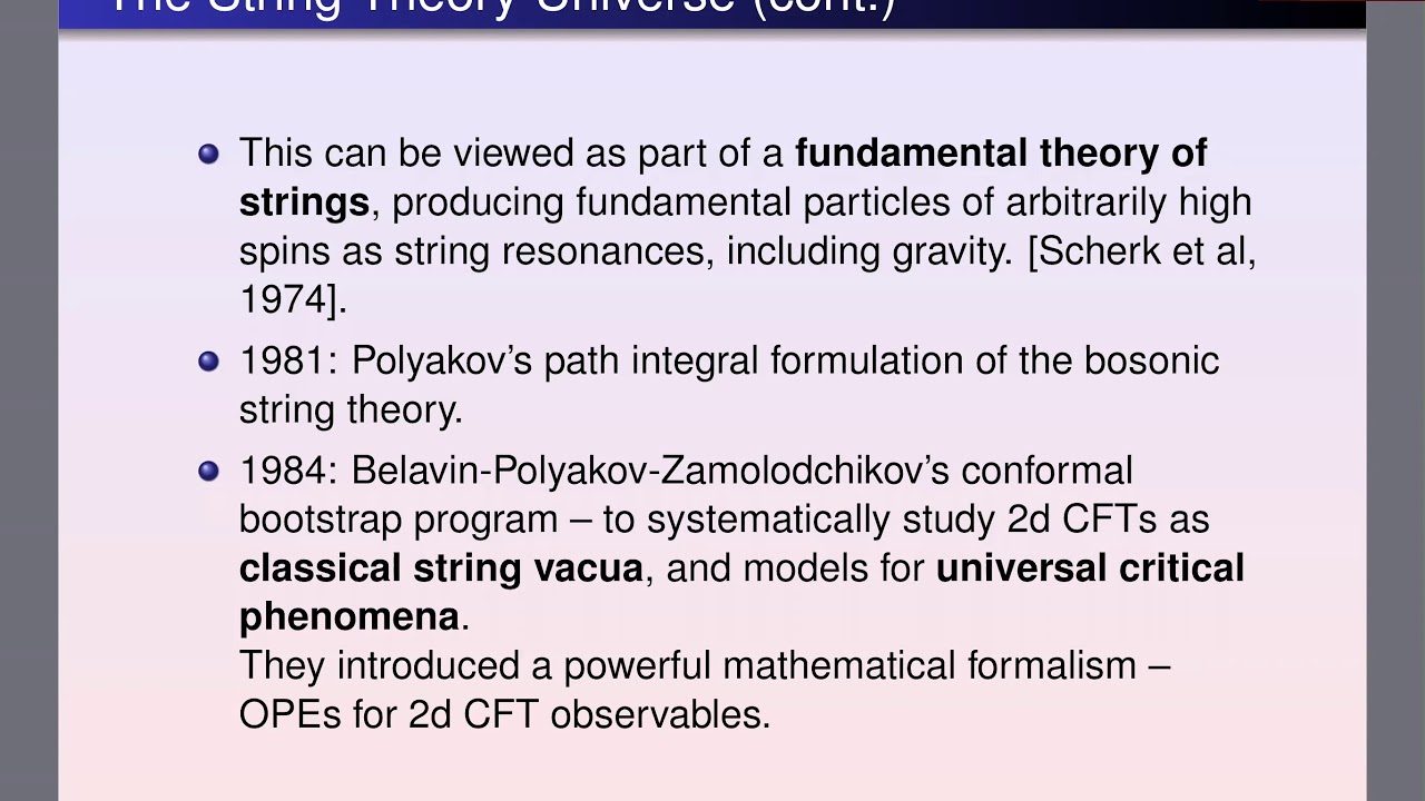 Bong Lian | From string theory and Moonshine to vertex algebras - YouTube