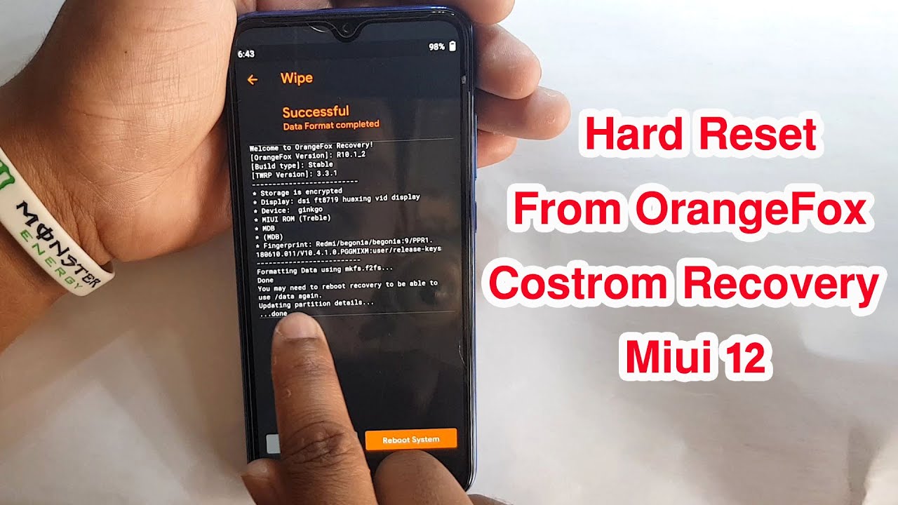 How To Hard Reset OrangeFox Custom Recovery Xiaomi Redmi Note 8 (Ginkgo ...