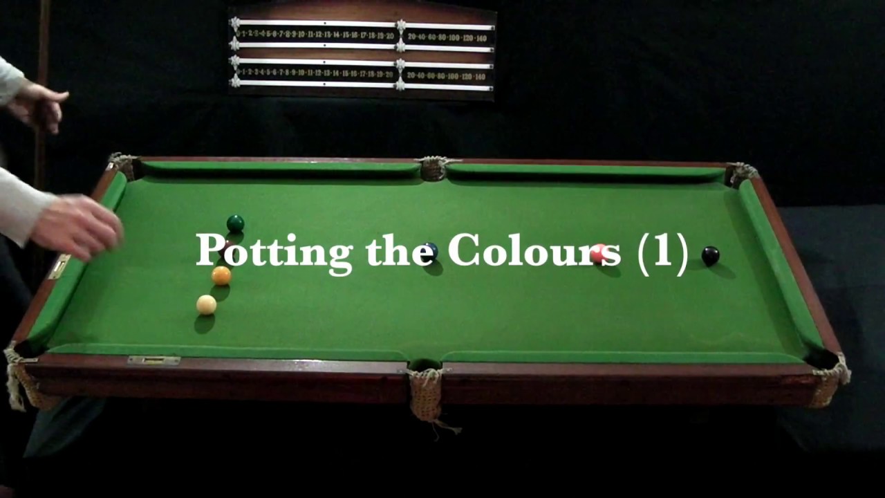 MSBA - Potting the Colours, Practice on a 4ft Snooker table - YouTube