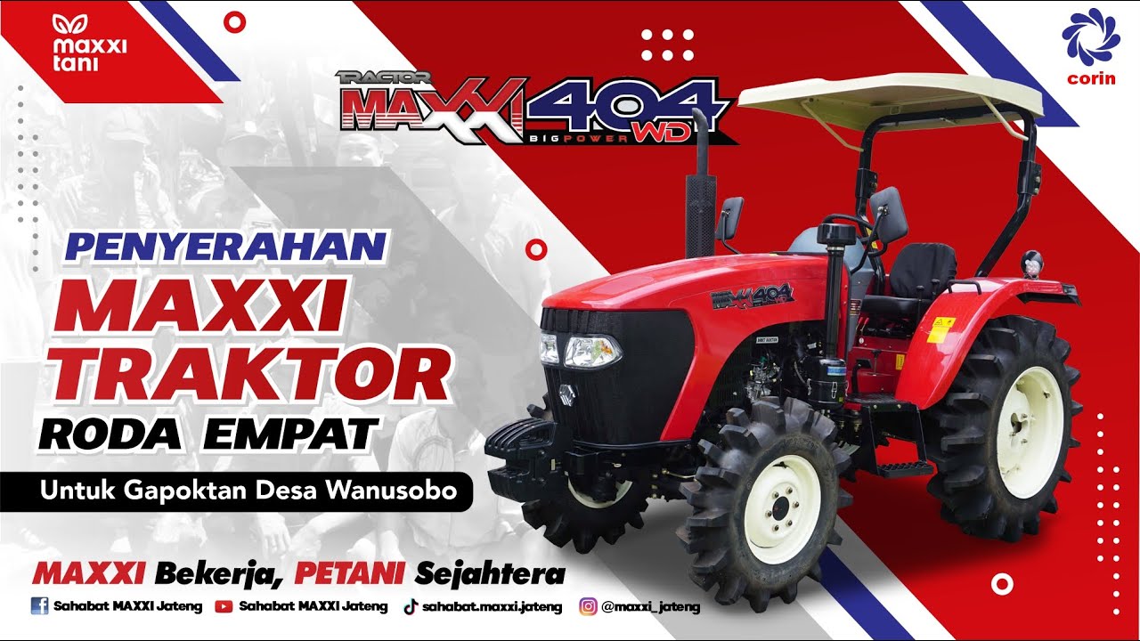 MAXXI || Traktor Roda Empat WD404 #olahtanah Jadi mudah dan cepat ...