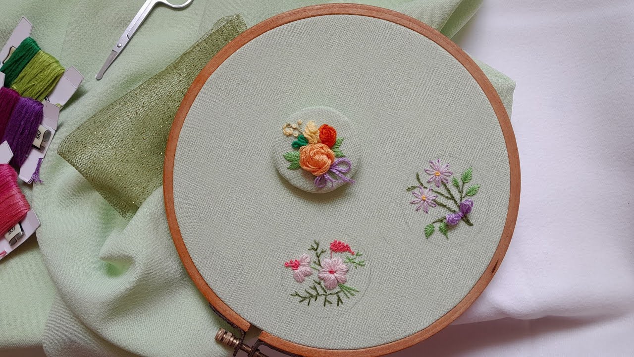 easy hand embroidery | Three attractive embroidery pixel models - YouTube